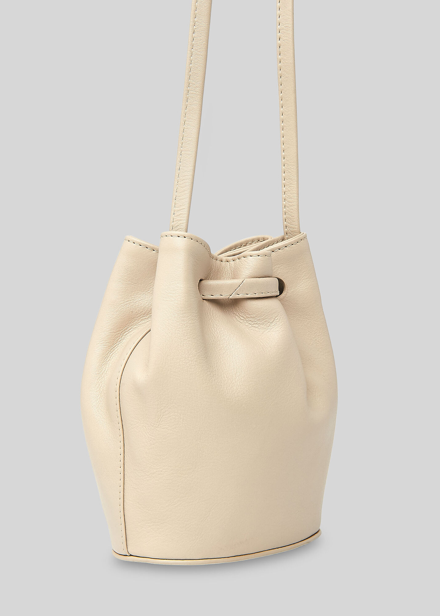 Taupe Ammie Mini Drawstring Bag | WHISTLES | Whistles UK