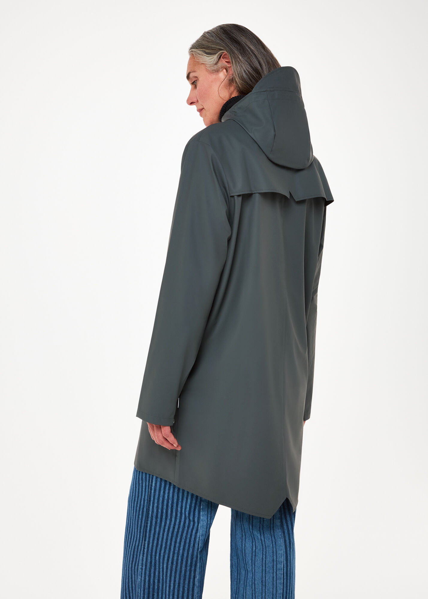 Dark Grey Rains Long Jacket | WHISTLES