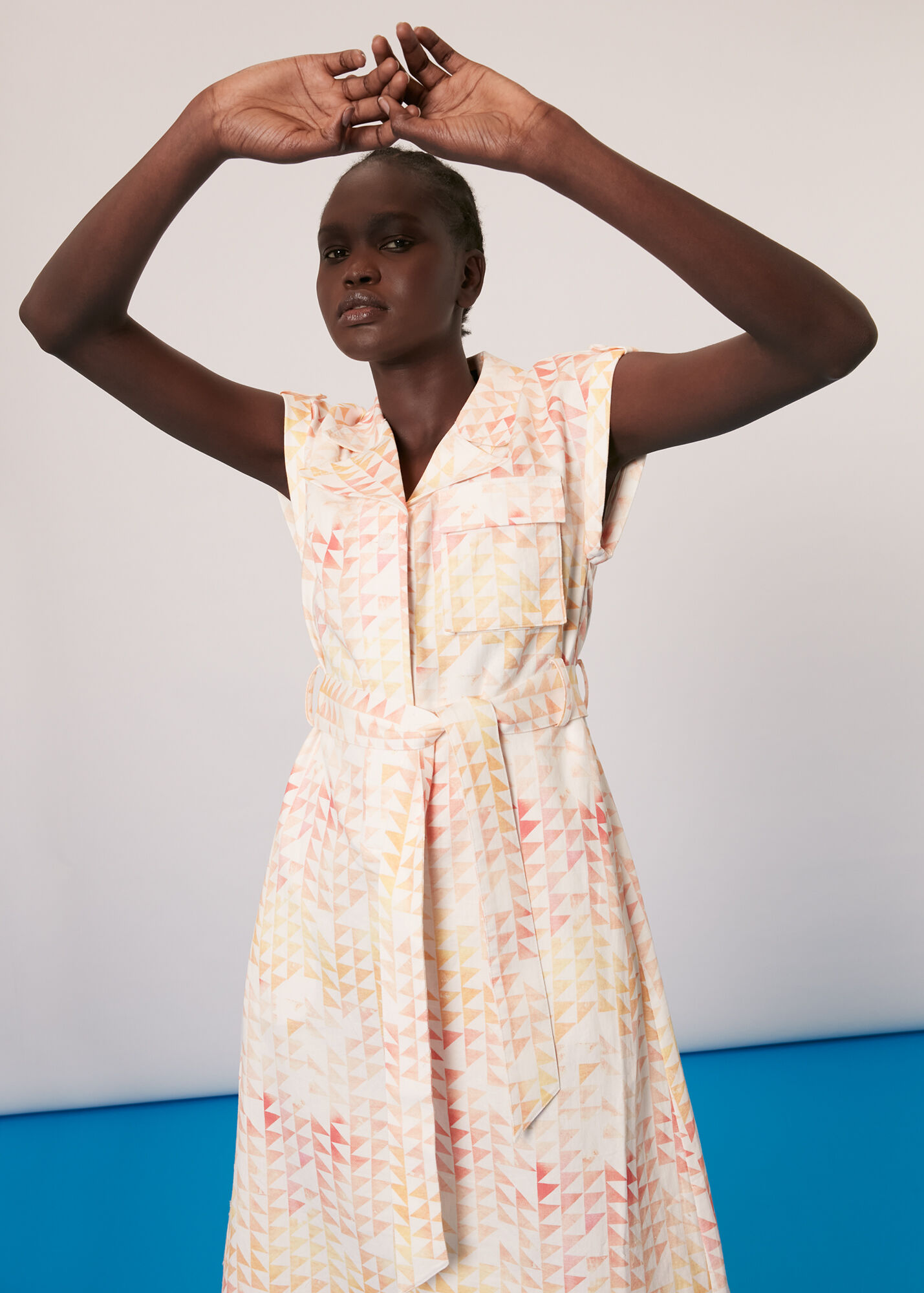 Multicolour Hexagon Print Midi Dress | WHISTLES | Whistles UK