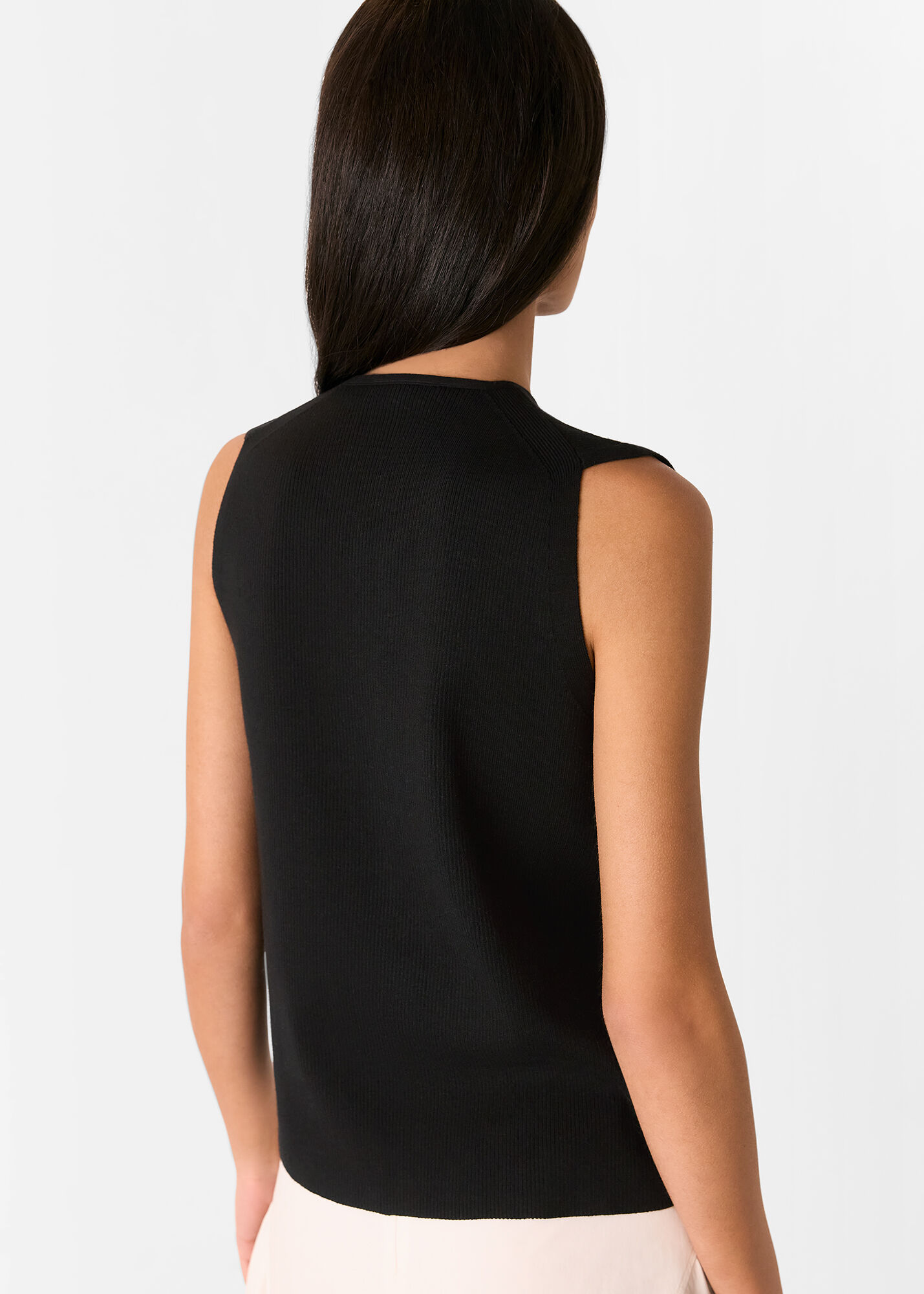 Black Tie Front Detail Tank | WHISTLES | Whistles UK