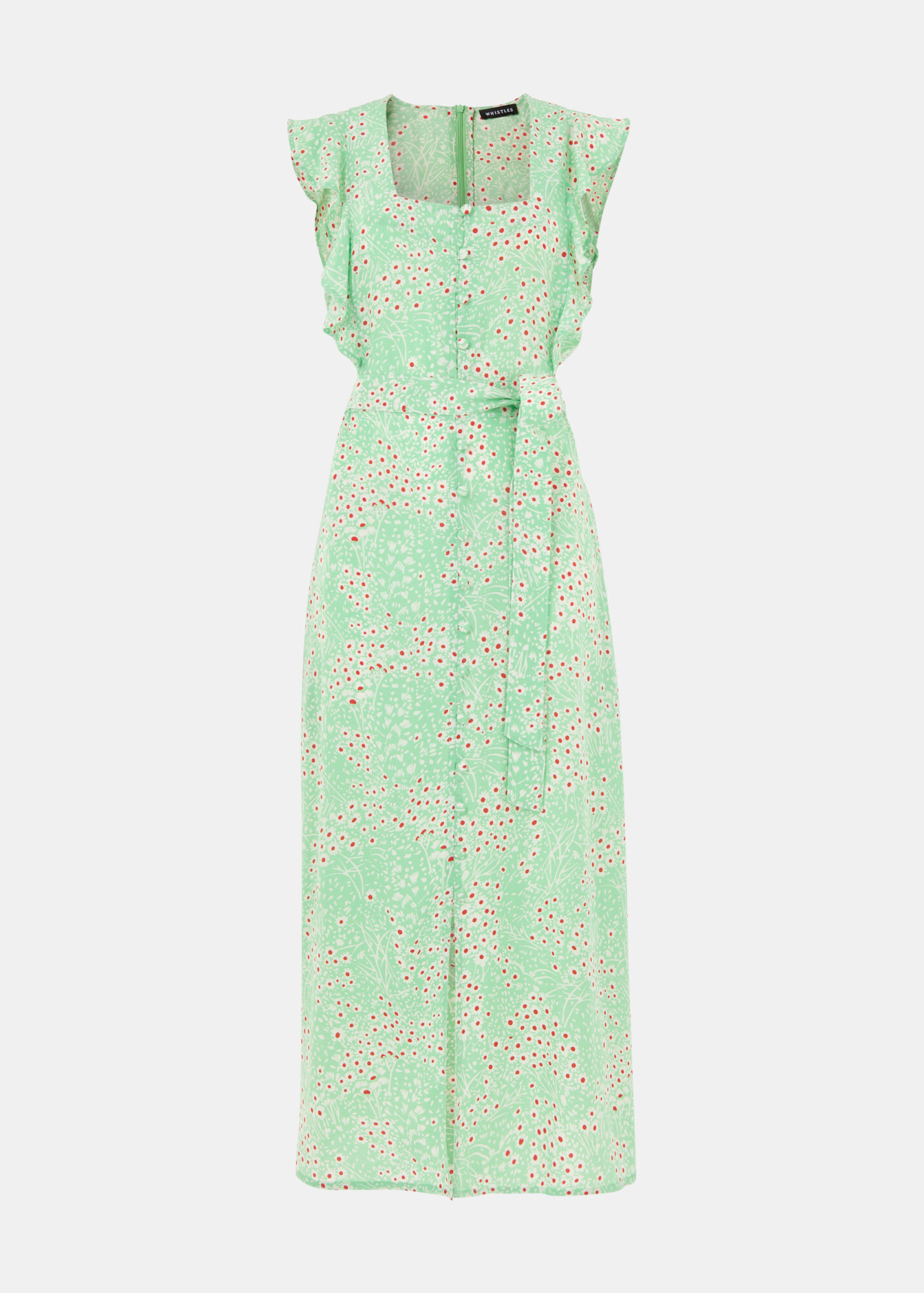 Greenmulti Sophie Daisy Meadow Midi Dress Whistles Whistles Uk