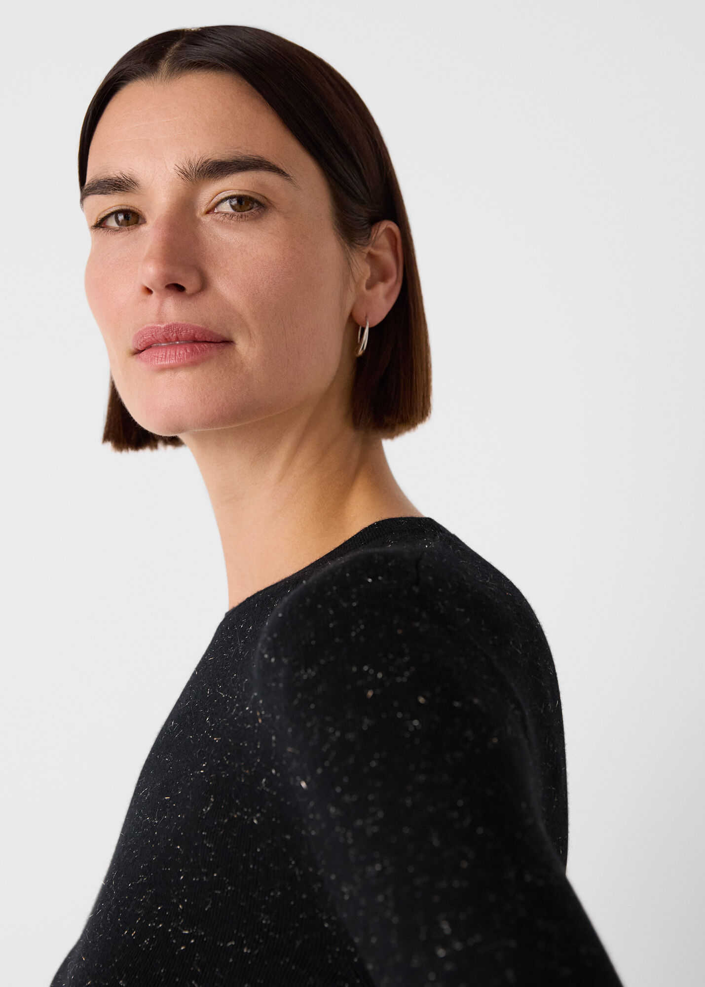 Black Annie Sparkle Knit Dress | WHISTLES