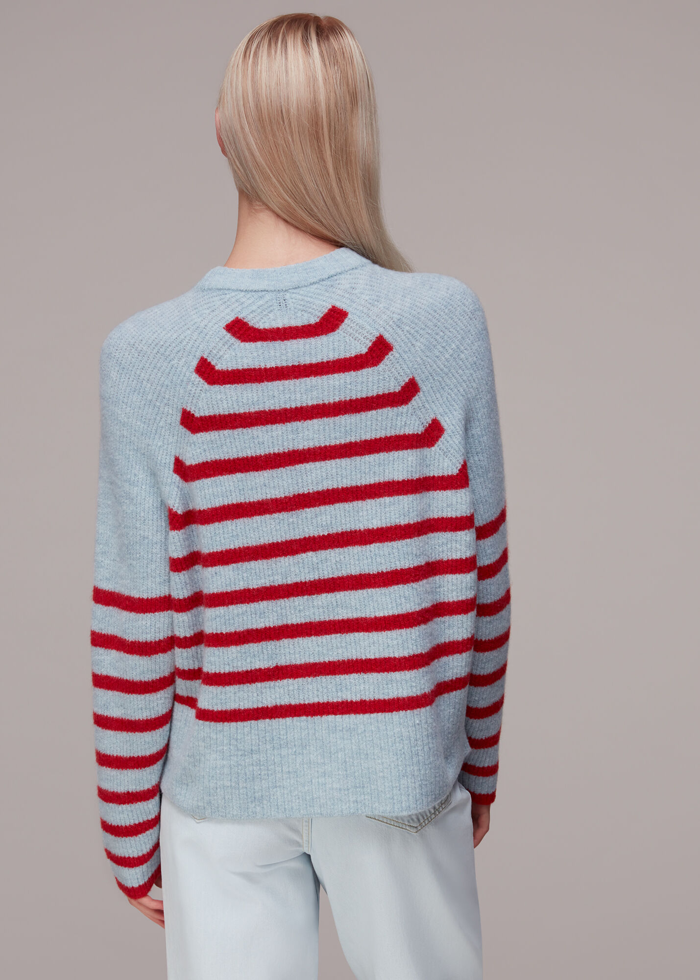 Bluemulti Eden Stripe Ribbed Jumper Whistles Whistles Uk
