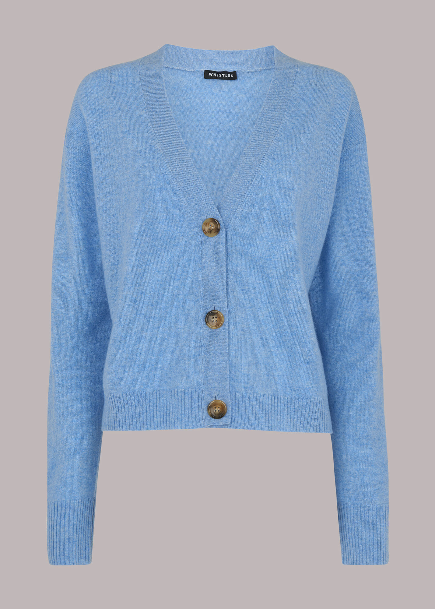 Blue Cashmere Cardigan | WHISTLES | Whistles