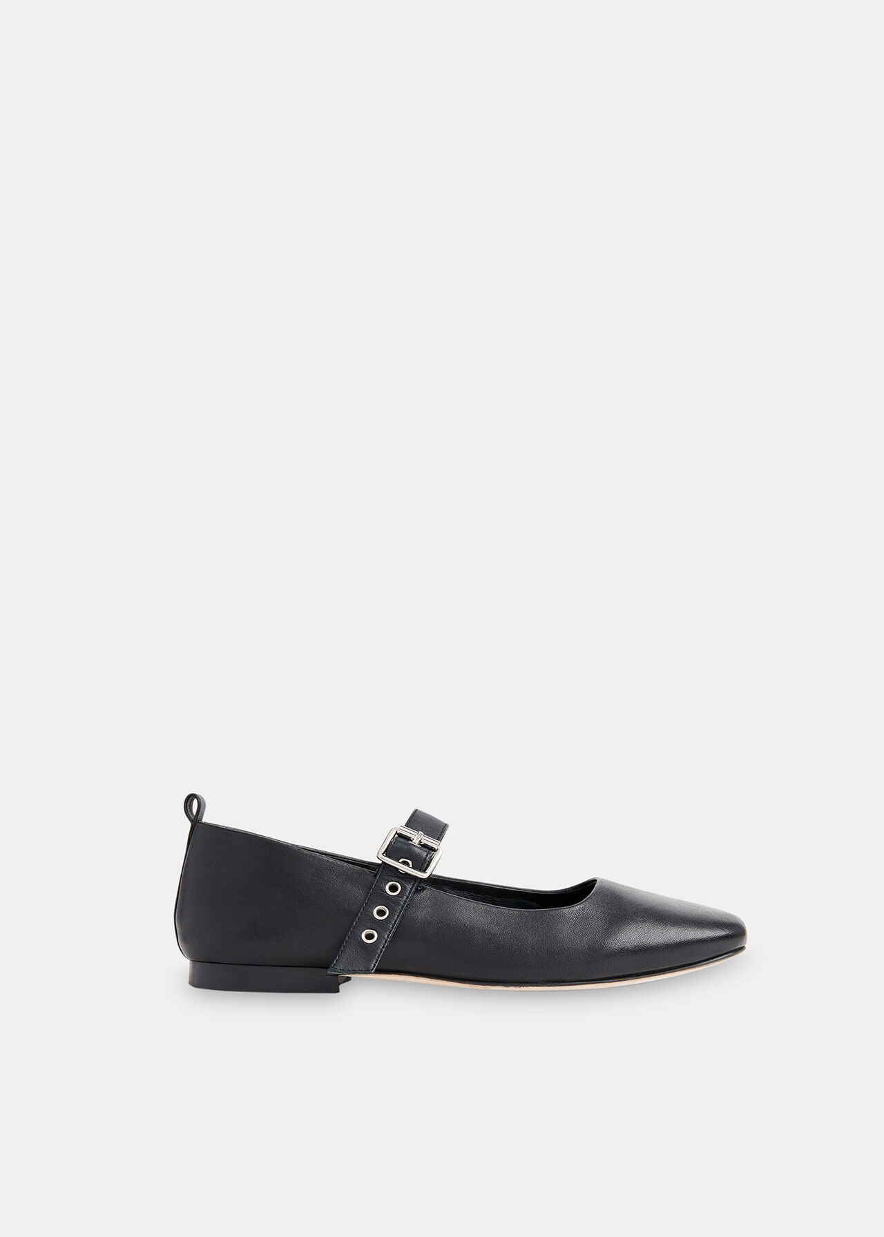 Women's Black Leather Ballet Pumps | Whistles UK