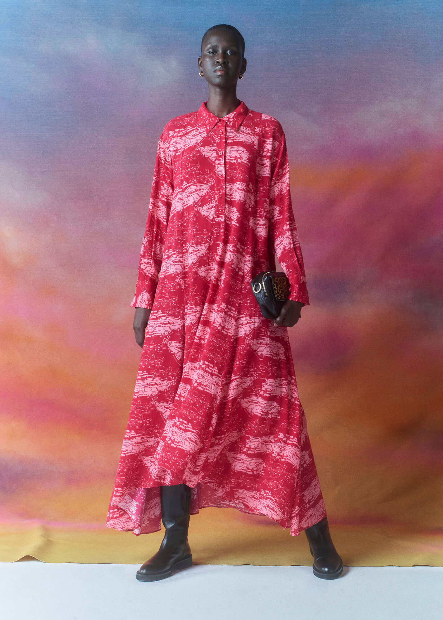 Multicolour Field Print Dress | WHISTLES | Whistles UK