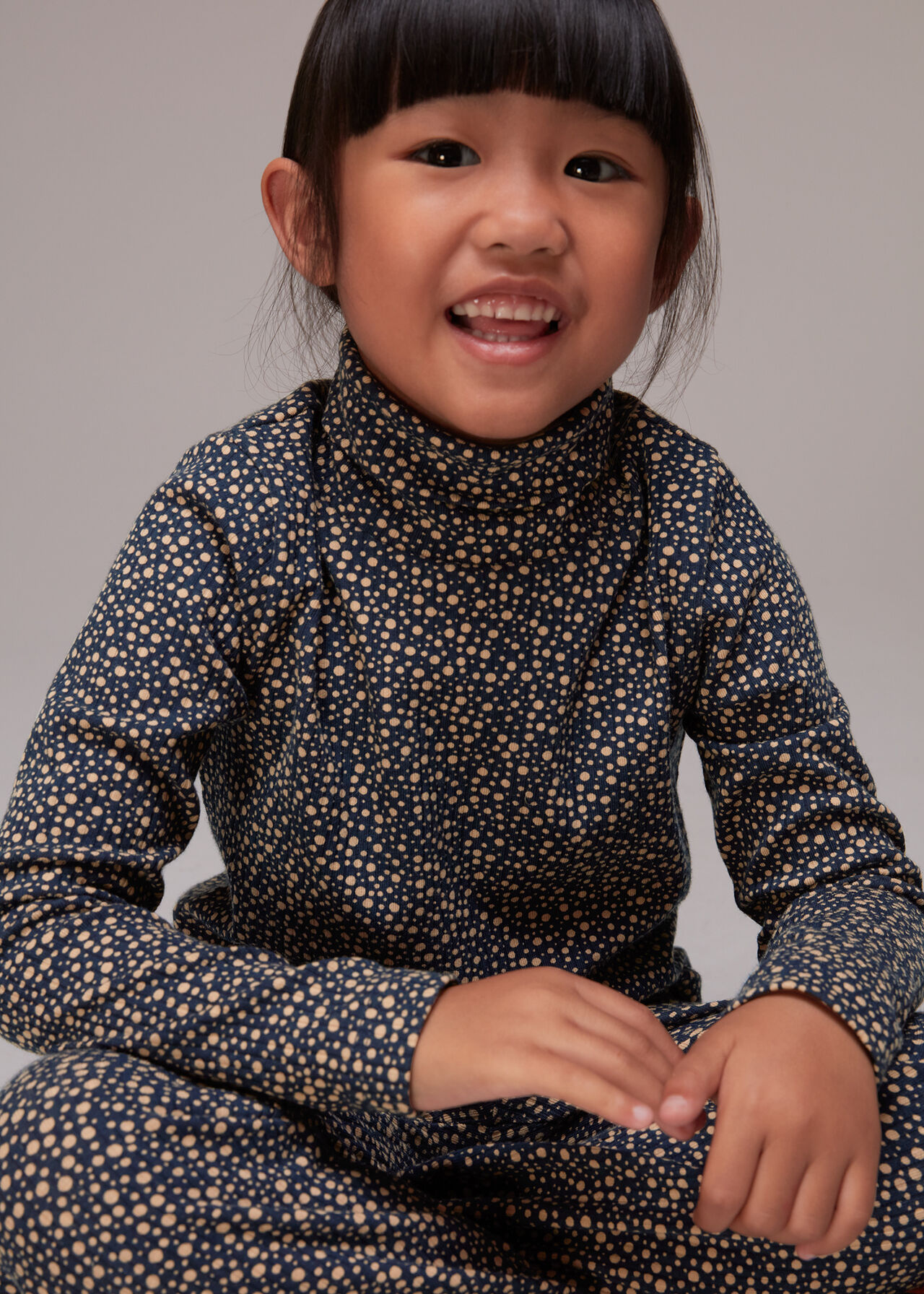 Navy Multi Spot Ribbed Flare WHISTLES navy-multi-spot-ribbed-flare-whistles