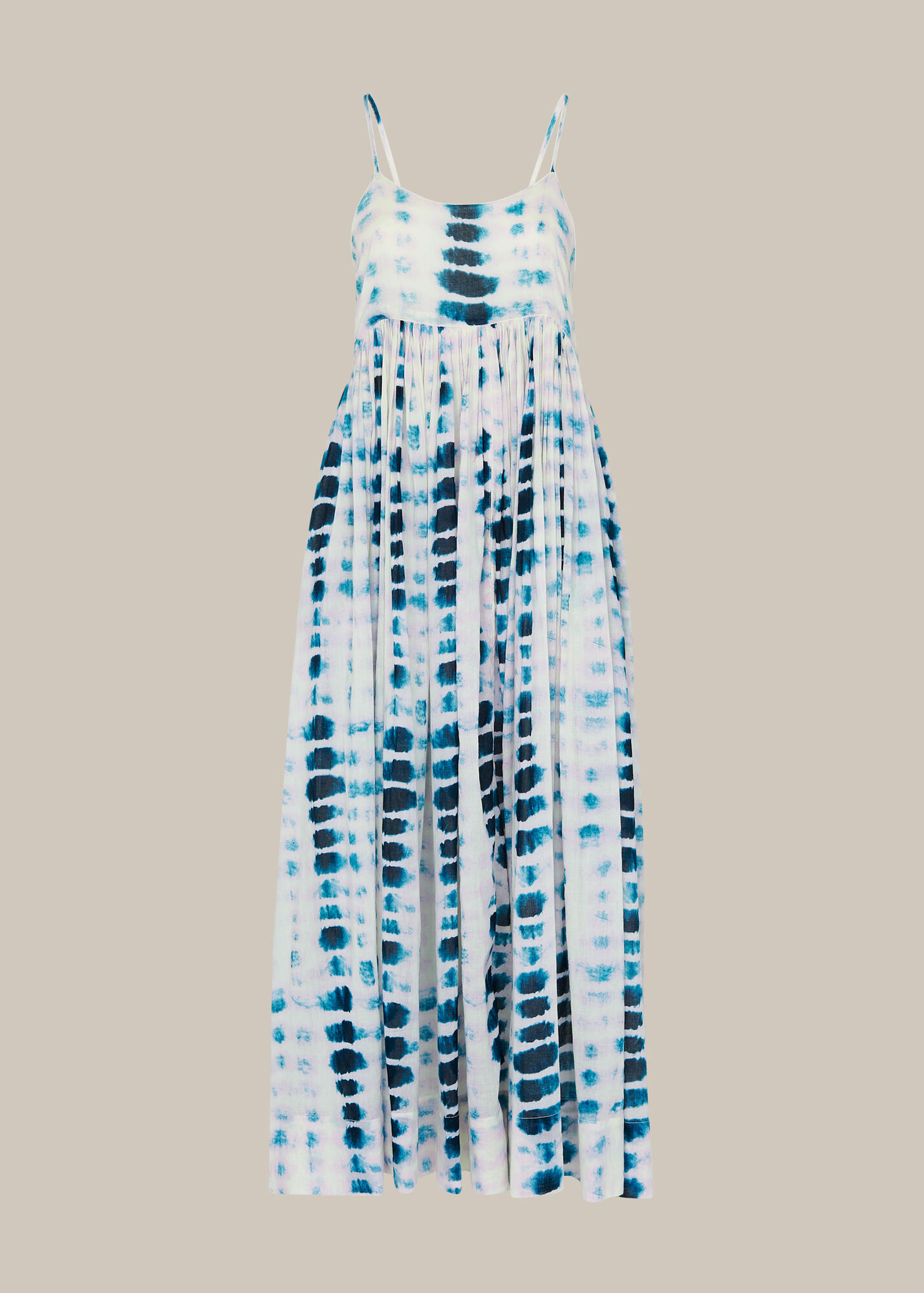 Multicolour Tie Dye Beach Carmen Dress | WHISTLES | Whistles UK