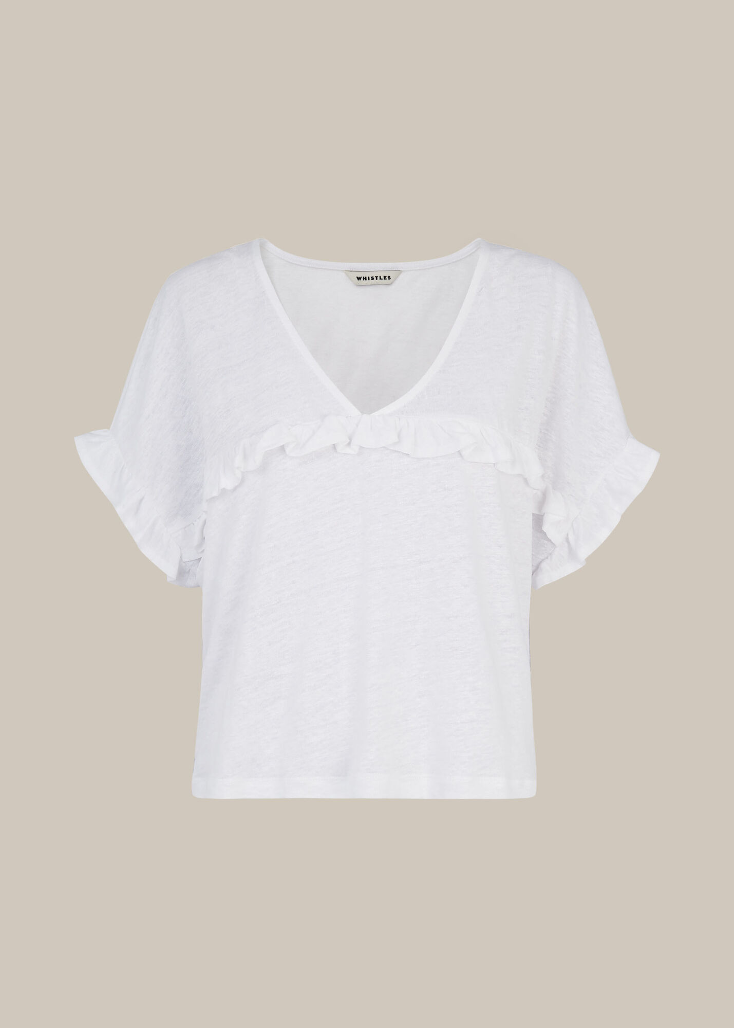 White Linen Frill Top Whistles Whistles Uk
