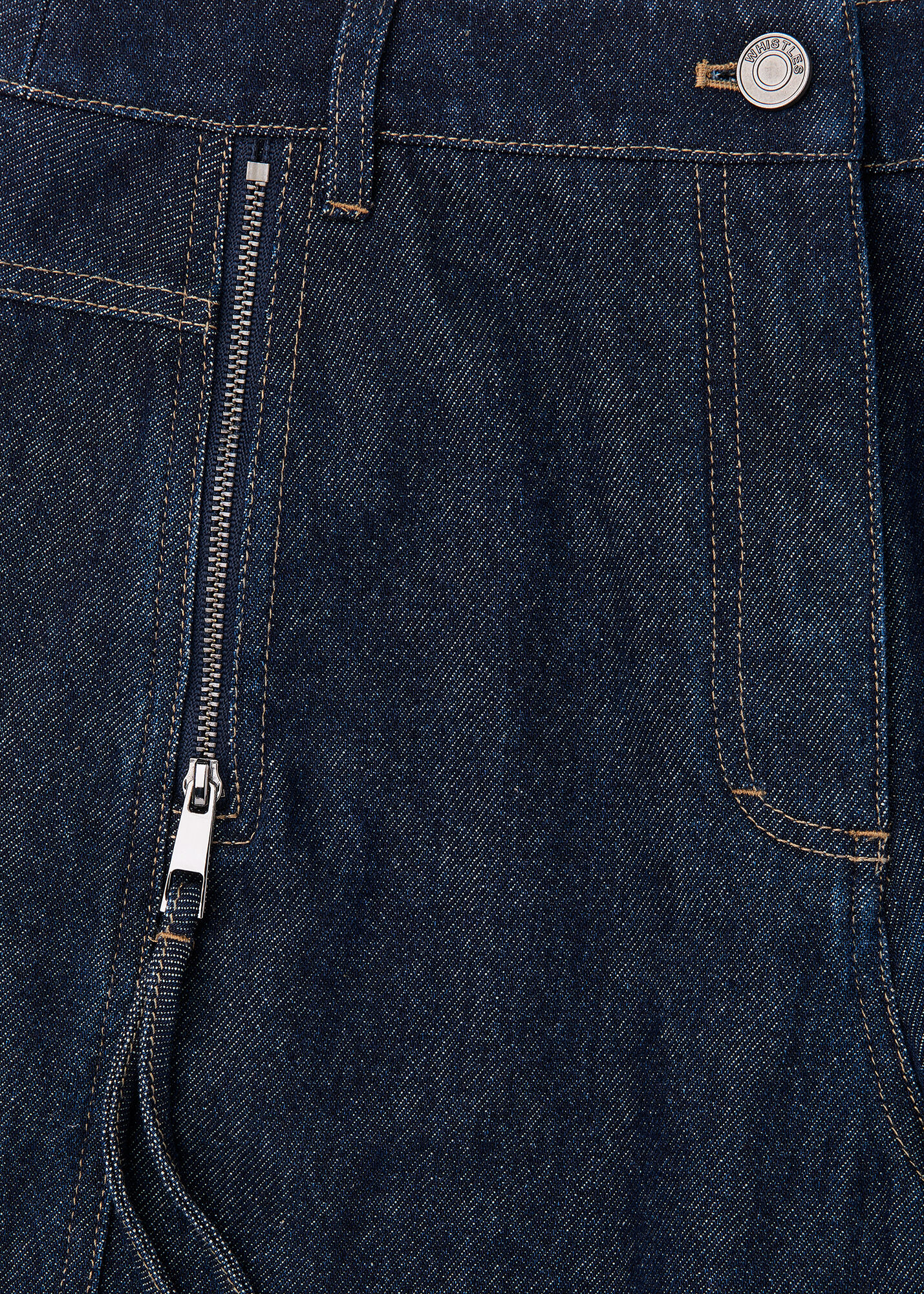 Dark Denim Sandy Western Denim Trouser | WHISTLES | Whistles UK