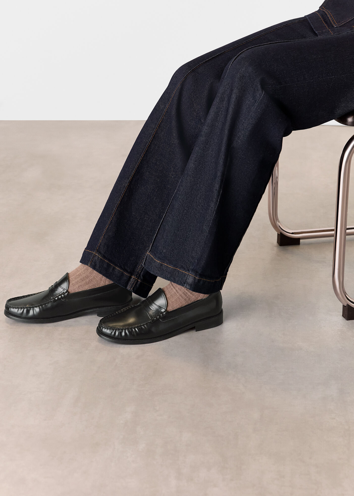 Black Manny Slim Loafer | WHISTLES | Whistles US