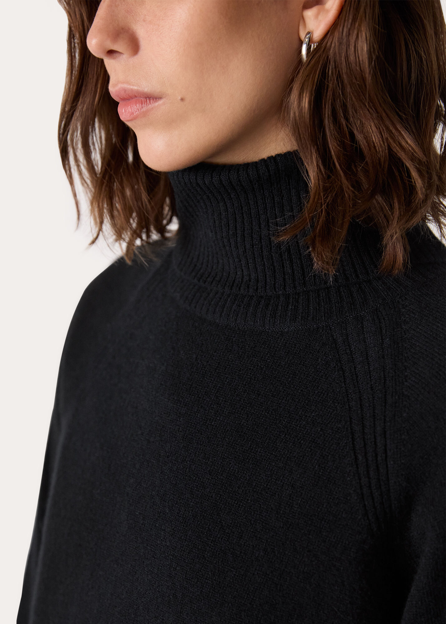 Black Cashmere Roll Neck | WHISTLES