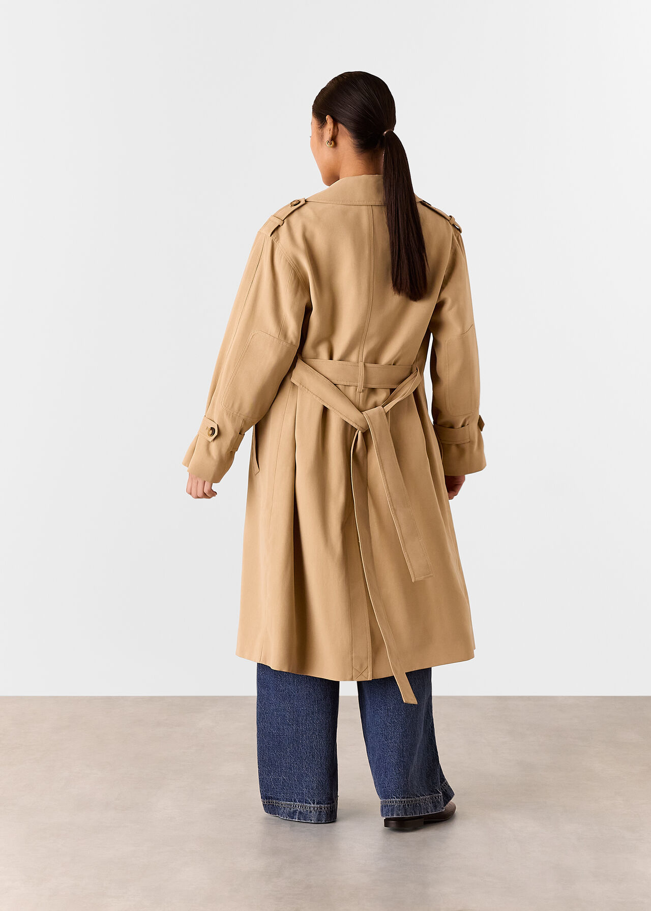 Neutral Riley Trench Coat | WHISTLES | Whistles US