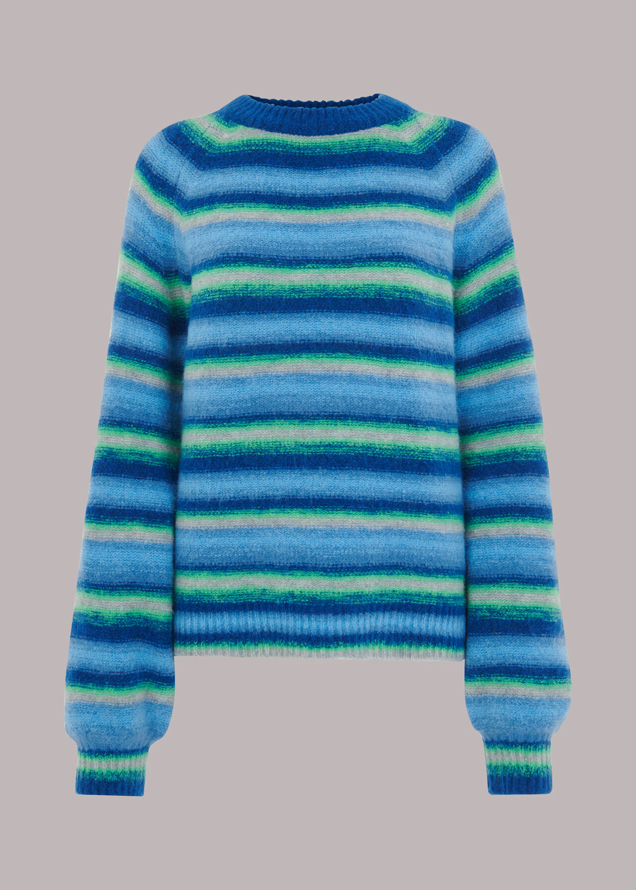 Women's Blue/Multi Variated Stripe Sweater | Whistles US