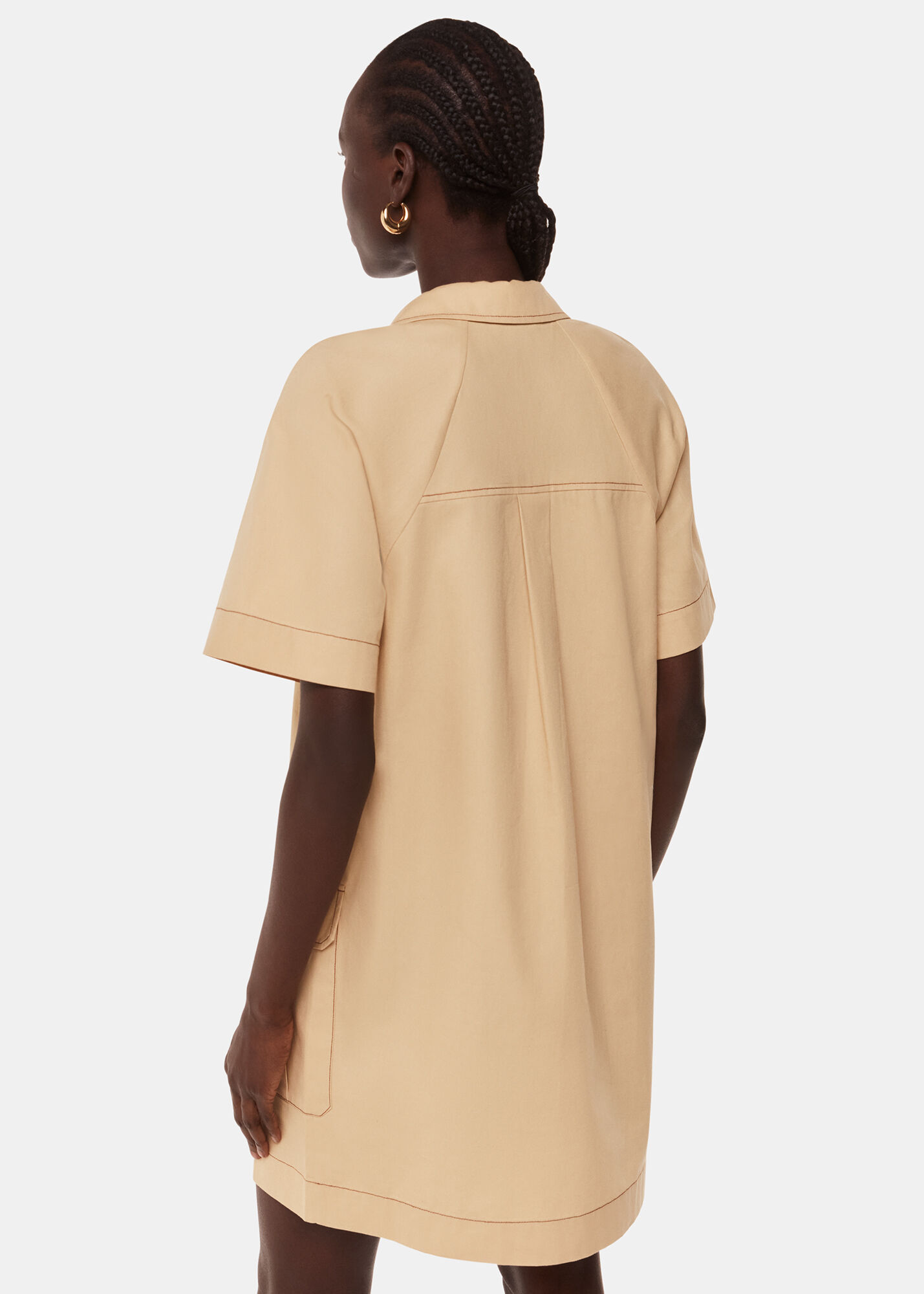 Beige Ella Safari Dress | WHISTLES | Whistles UK