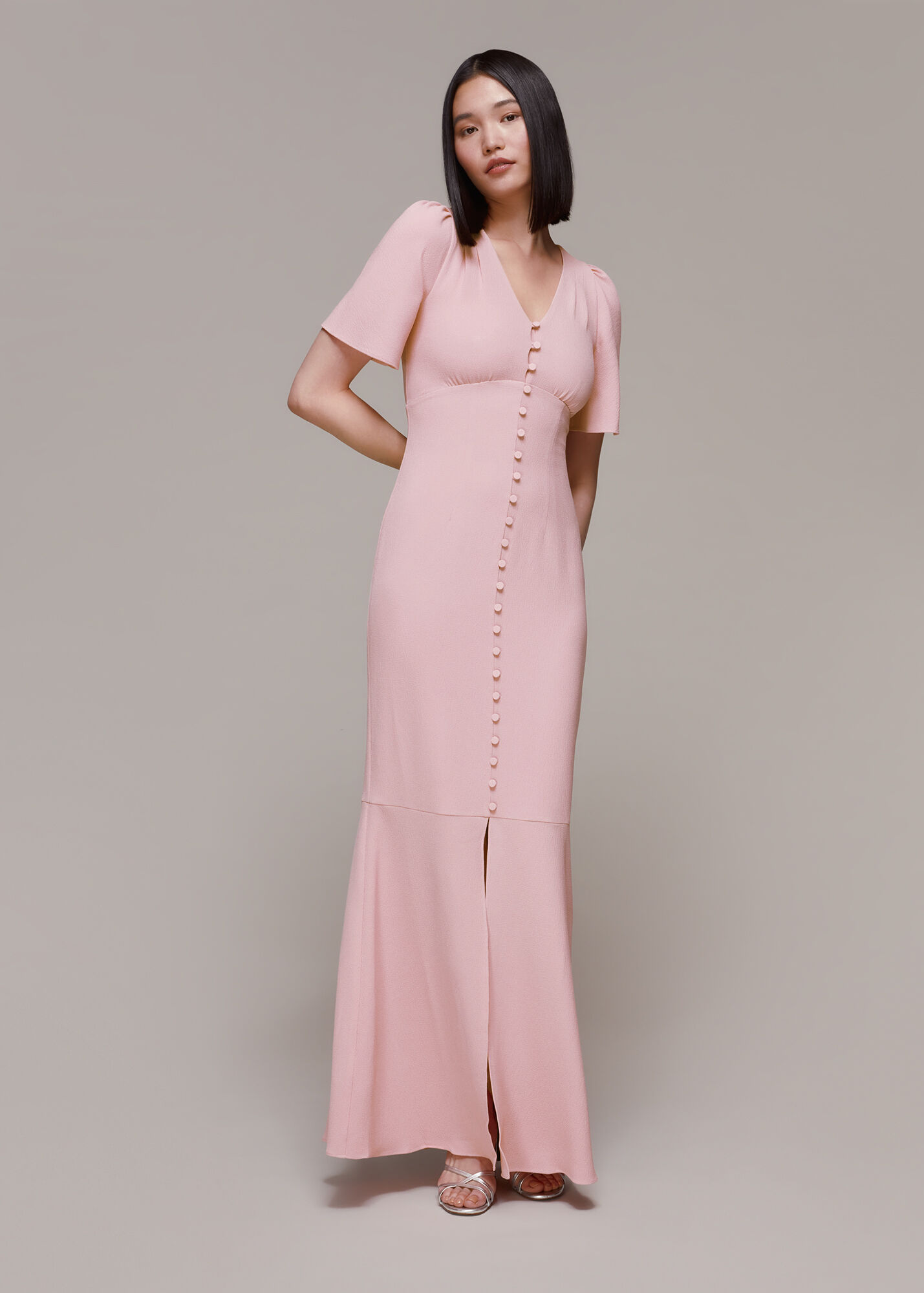Pale Pink Molly Maxi Dress | WHISTLES | Whistles UK