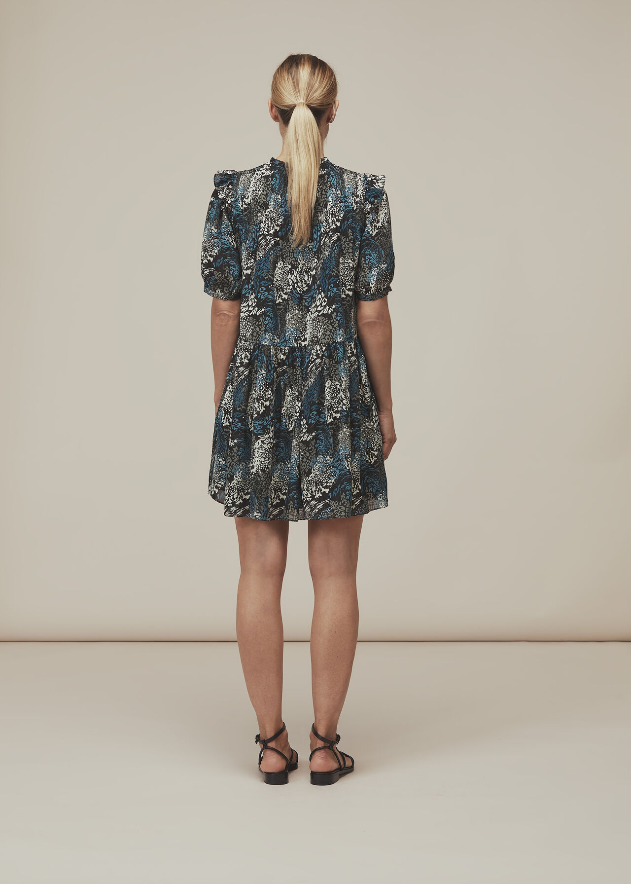 Multicolour Marble Animal Print Silk Dress | WHISTLES