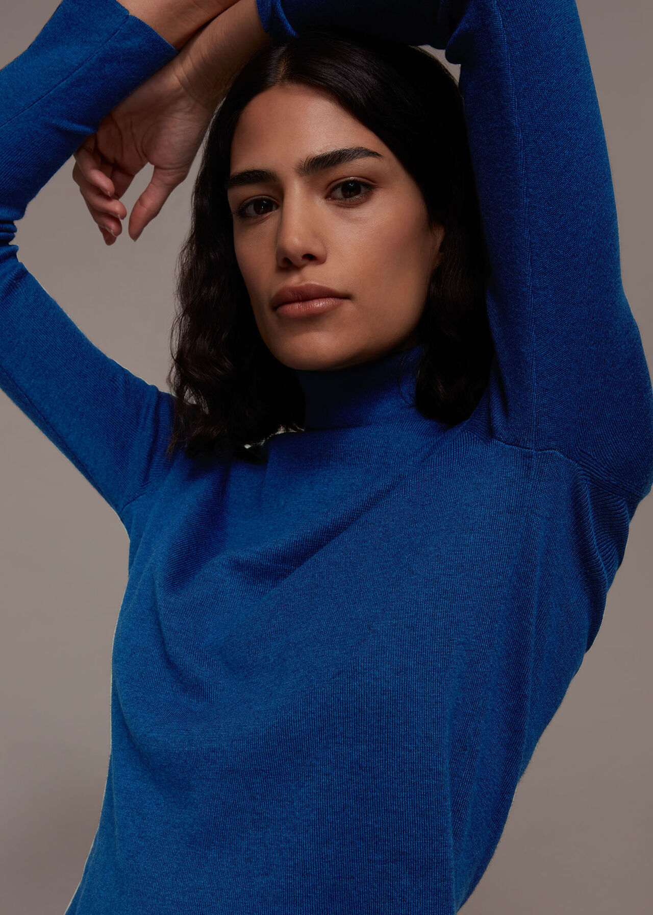 Blue Maja Knitted Polo | WHISTLES | Whistles US