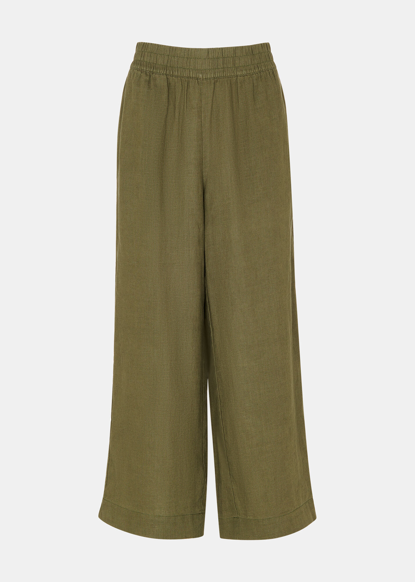 Khaki Linen Pocket Trouser | WHISTLES | Whistles UK