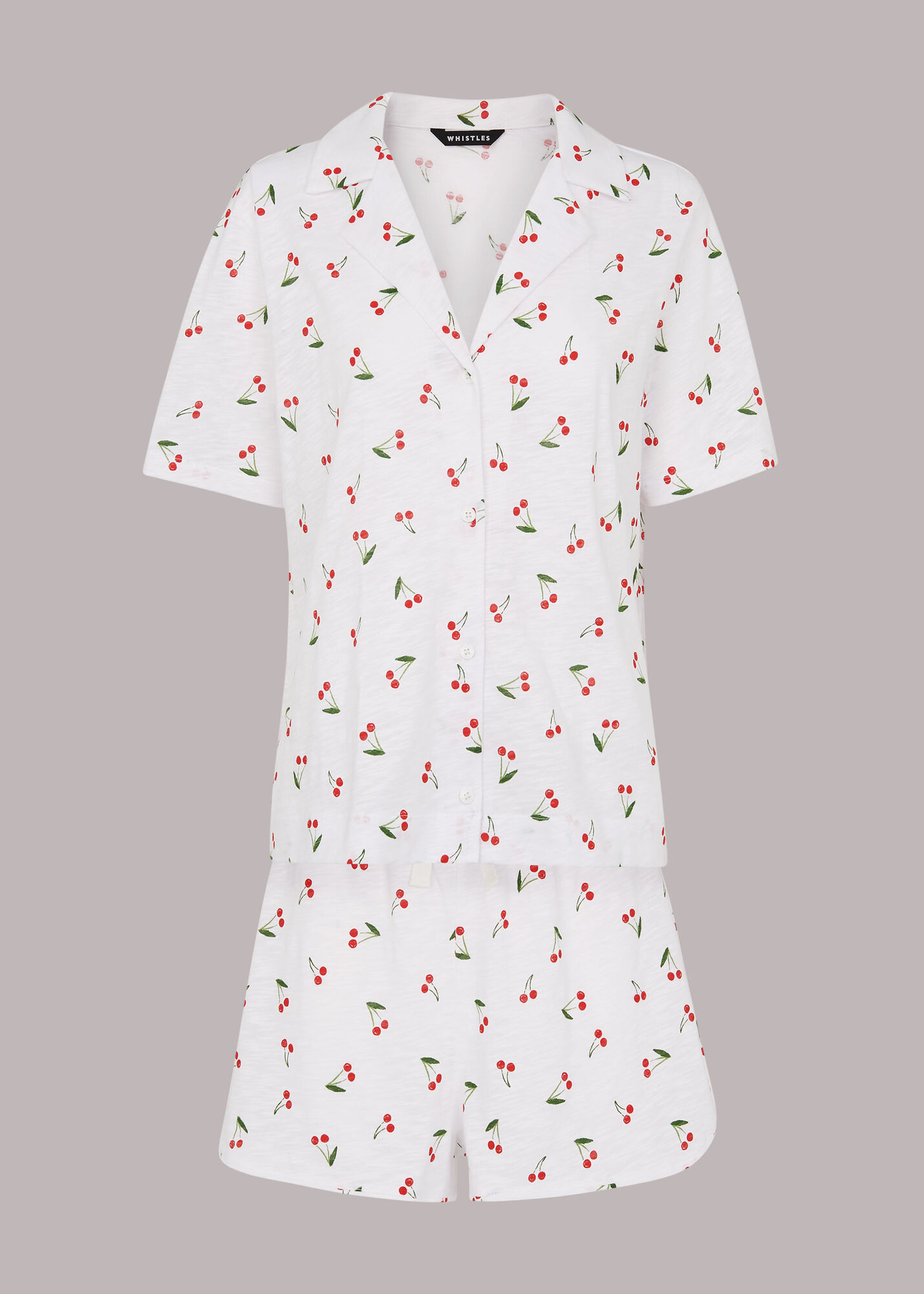 Multicolour Cherry Print Short Pyjamas | WHISTLES