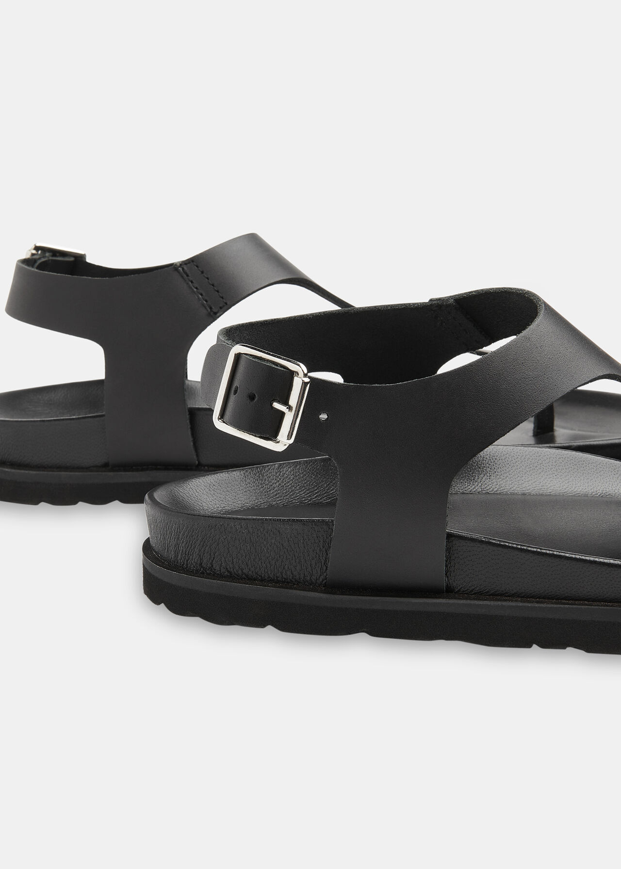 Black Simmi Toe Post Sandal | WHISTLES | Whistles US