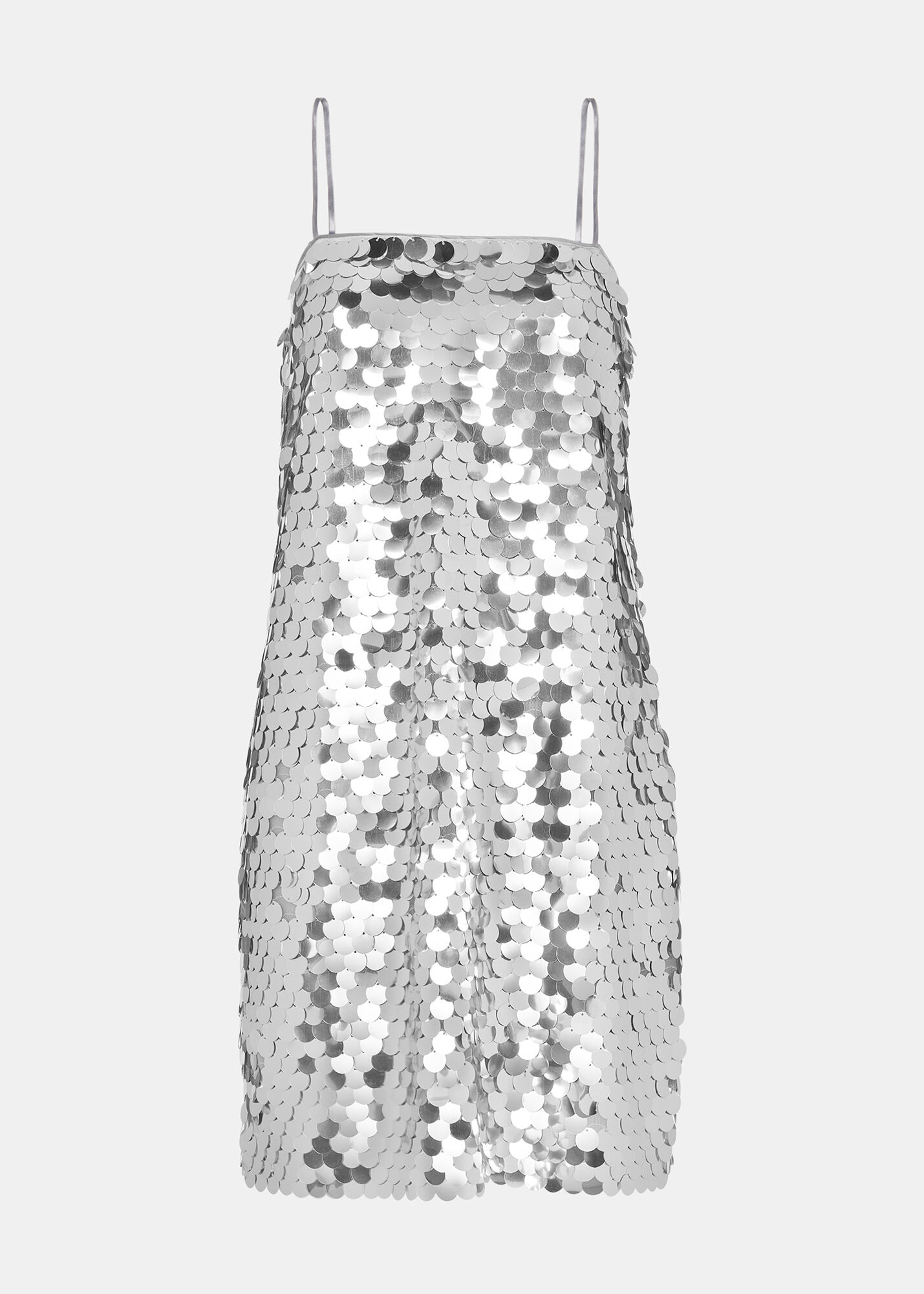 Silver Sequin Sleeveless A-Line Mini Dress | Whistles | Whistles UK