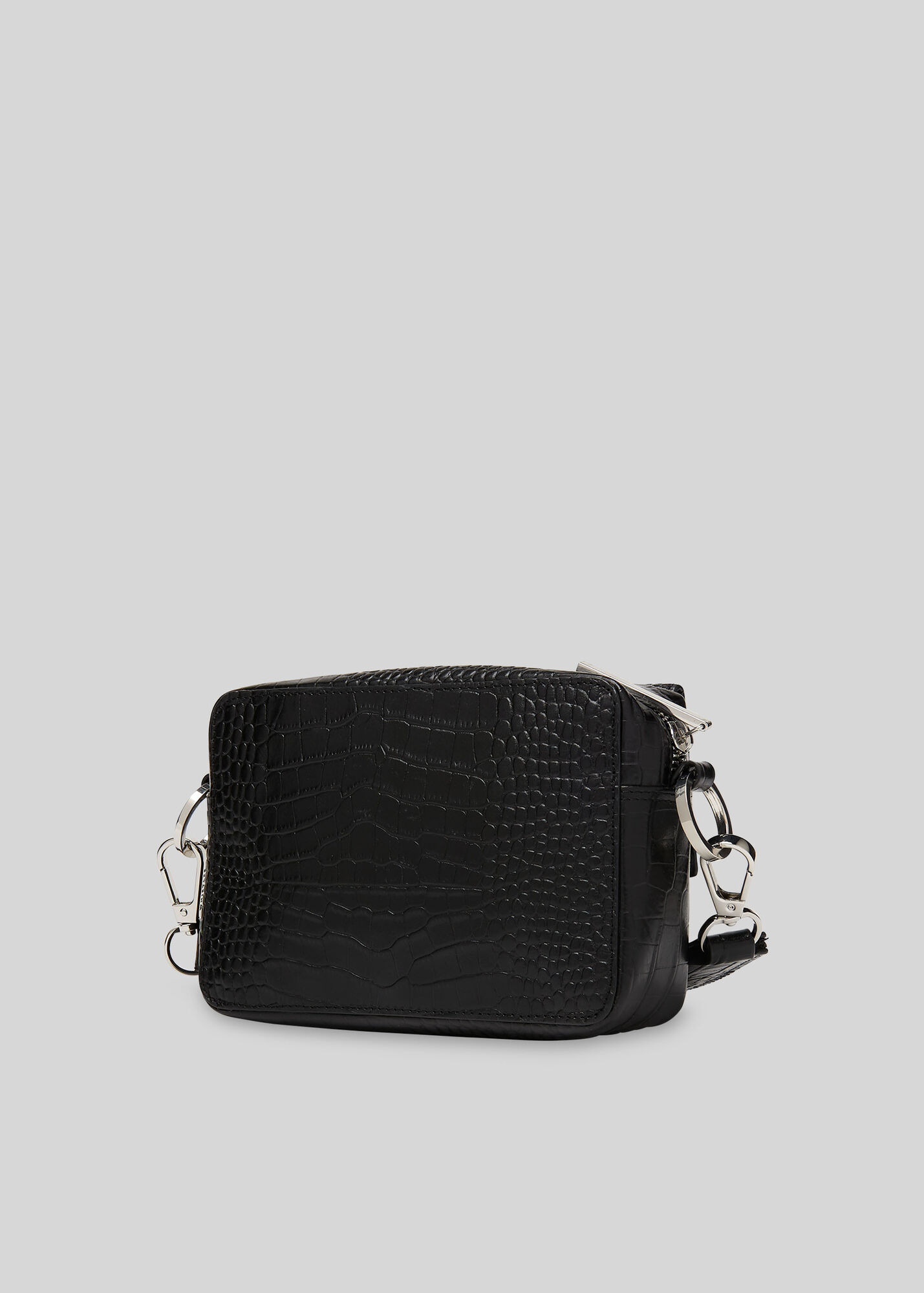 Black Millie Croc Crossbody Bag | WHISTLES | Whistles UK