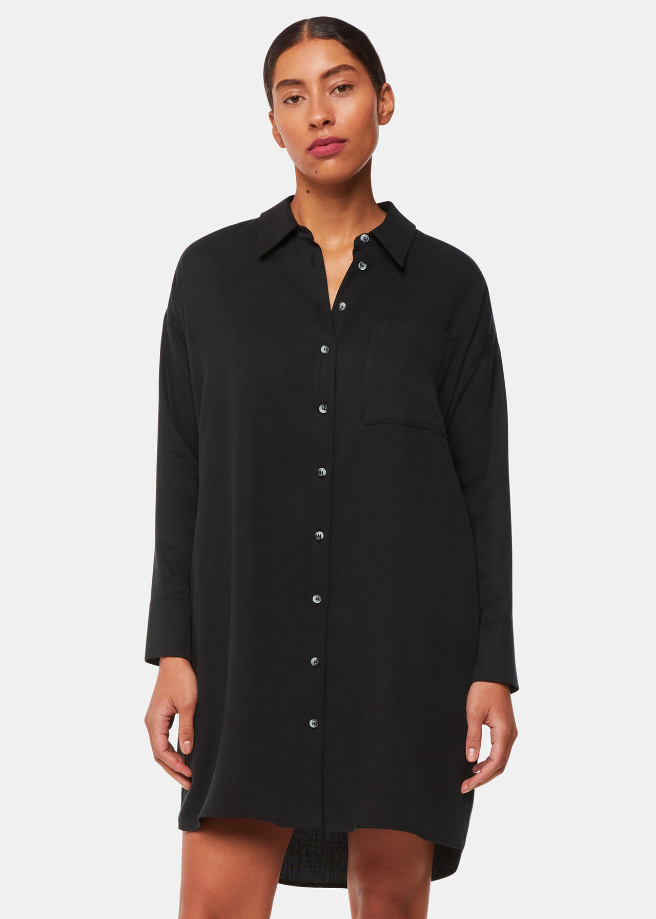 Black Helena Relaxed Dress | WHISTLES