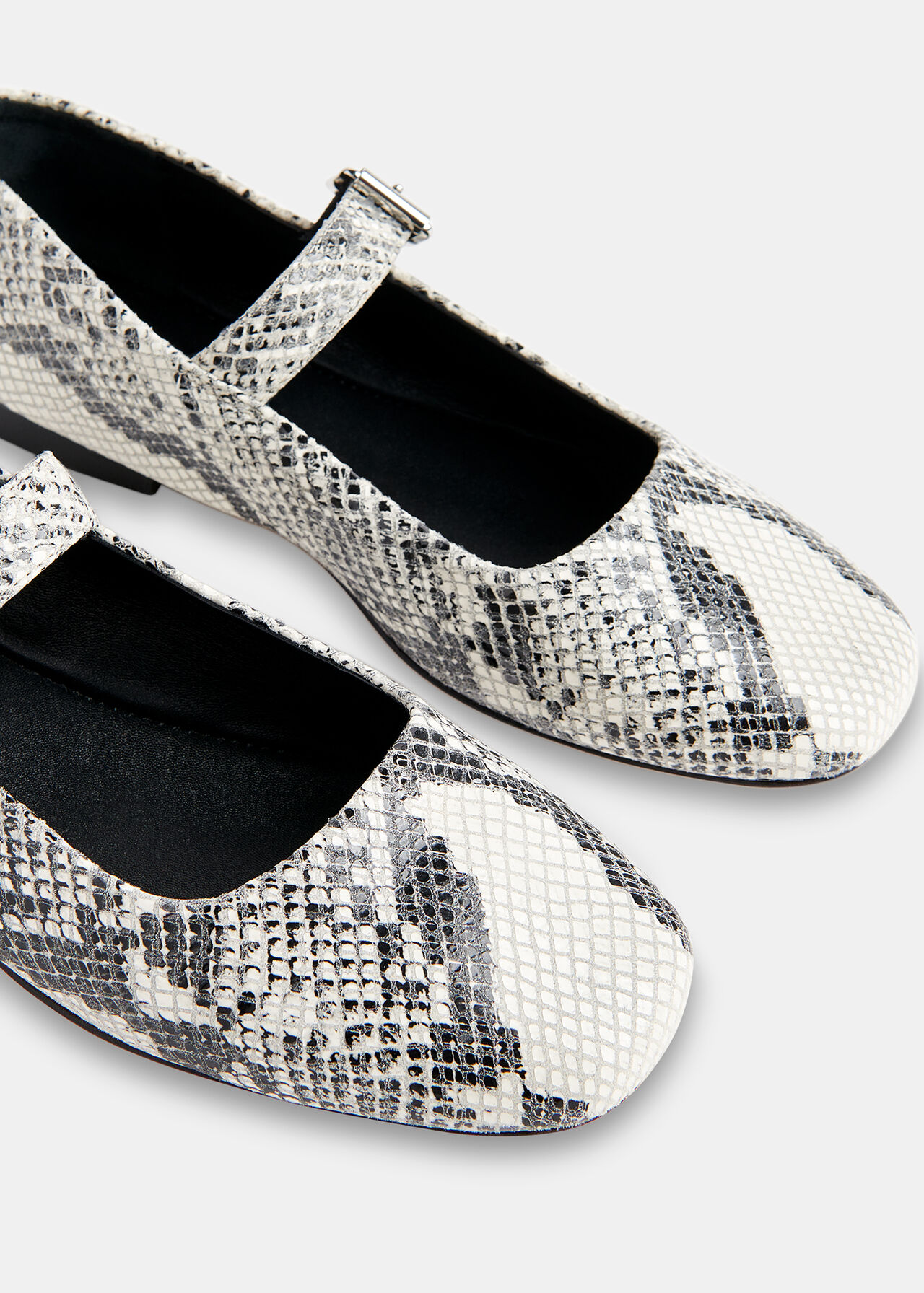 Black/Multi Elba Snake Ballet Pump | WHISTLES | Whistles US