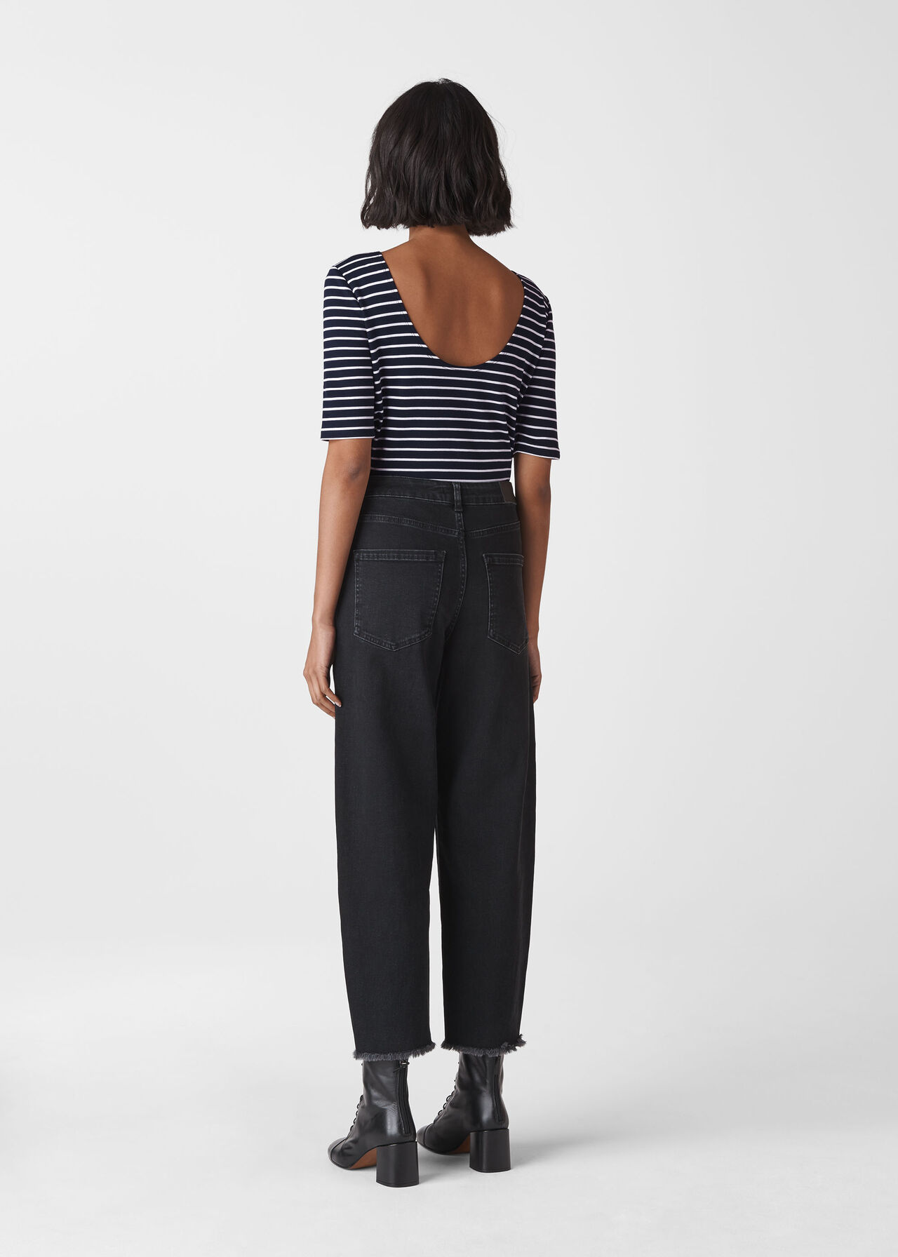 Multicolour Stripe Scoop Back Top | WHISTLES | Whistles UK