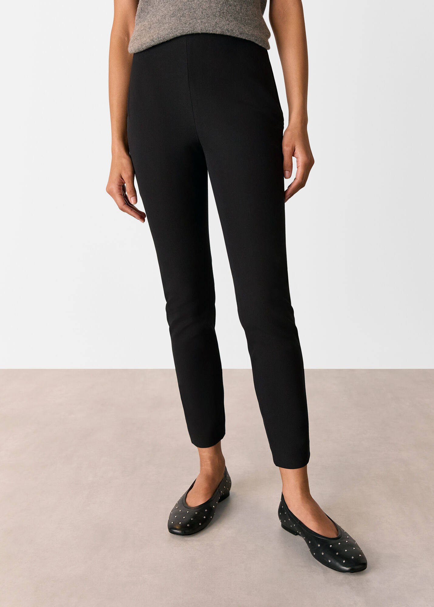 Black Super Stretch Trouser | WHISTLES | Whistles UK