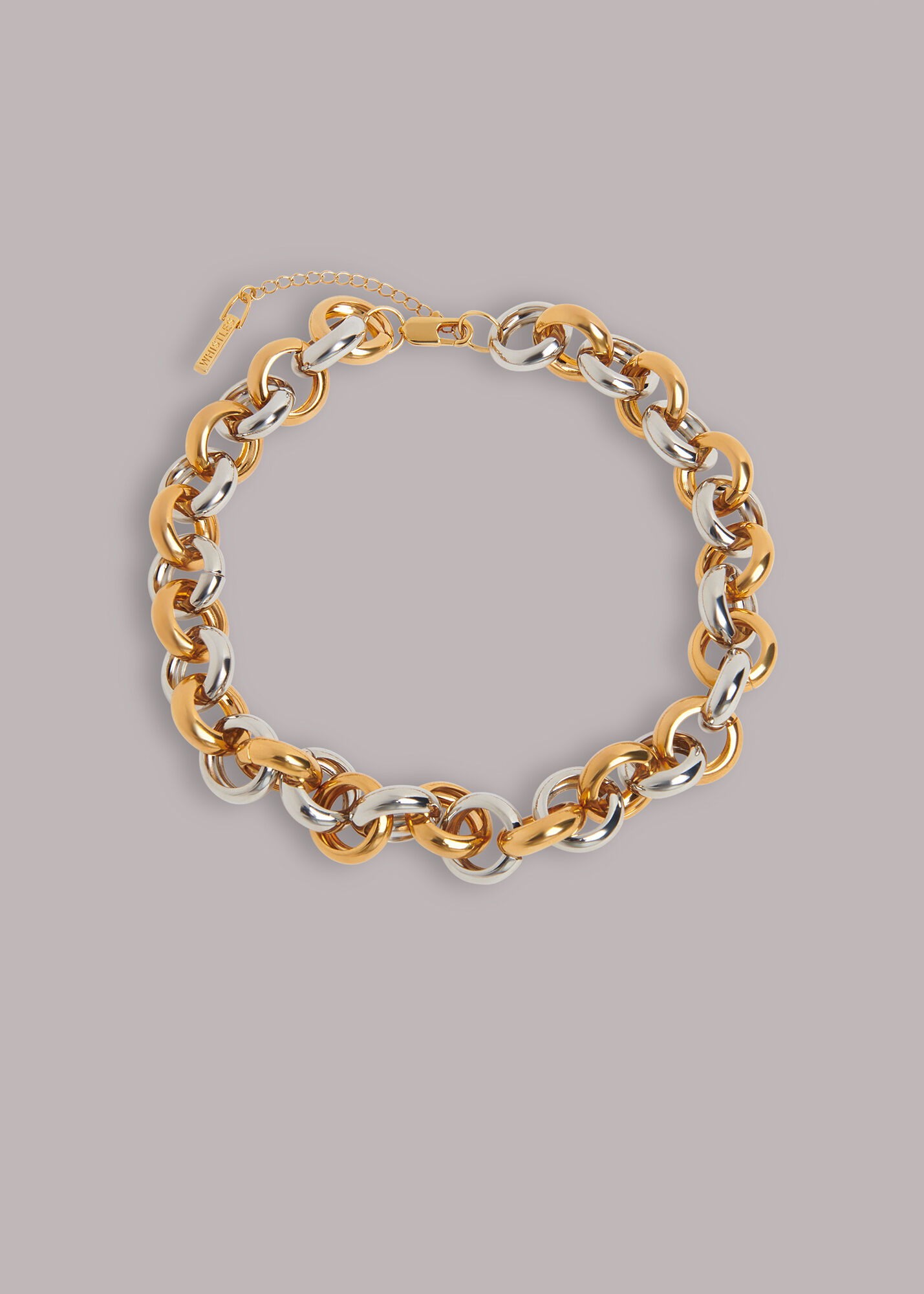 Gold/Multi Mixed Metal Chunky Chain | WHISTLES | Whistles UK